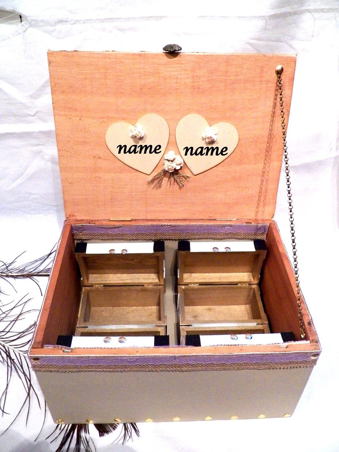 Personalized Wedding Box, Wedding Wooden Box, Anniversary Box, Wedding ...