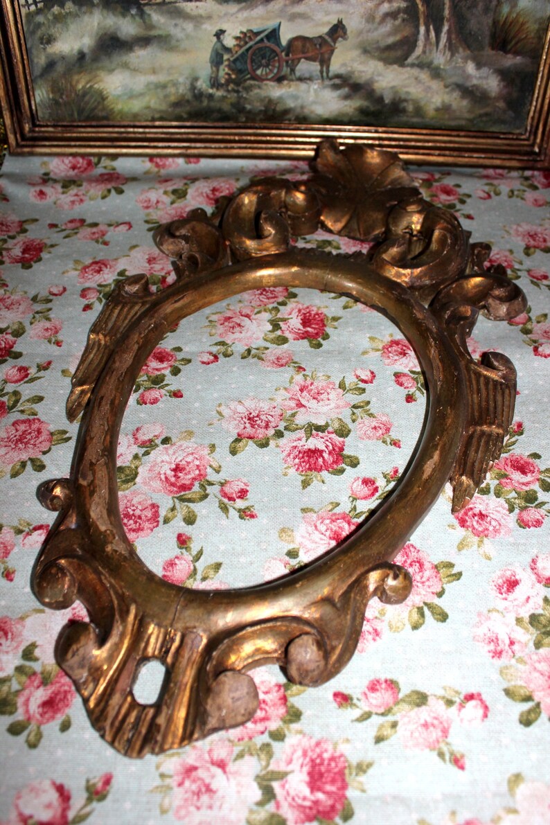 Cornucopia 19th Wood Carving Frame 19th Golded Fine Gold - Etsy