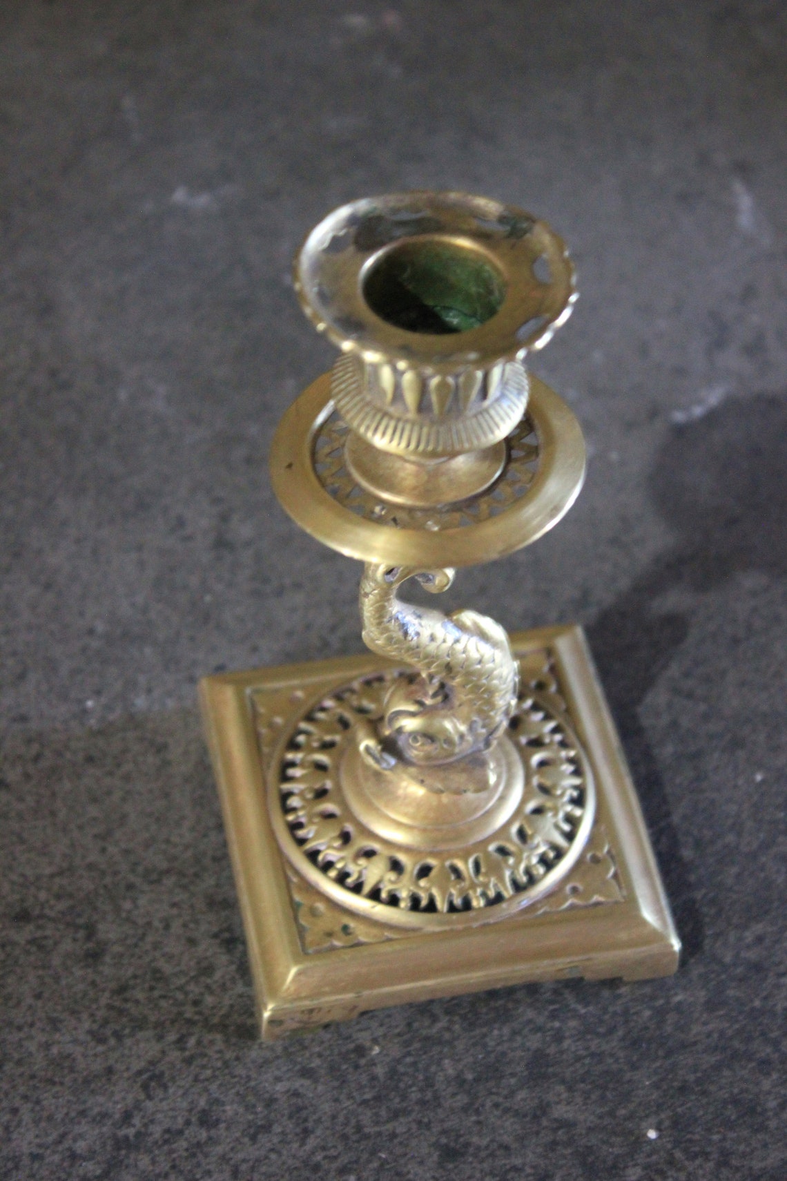 Antique Bronze Candlestick Vintage Bronze Candlestick - Etsy