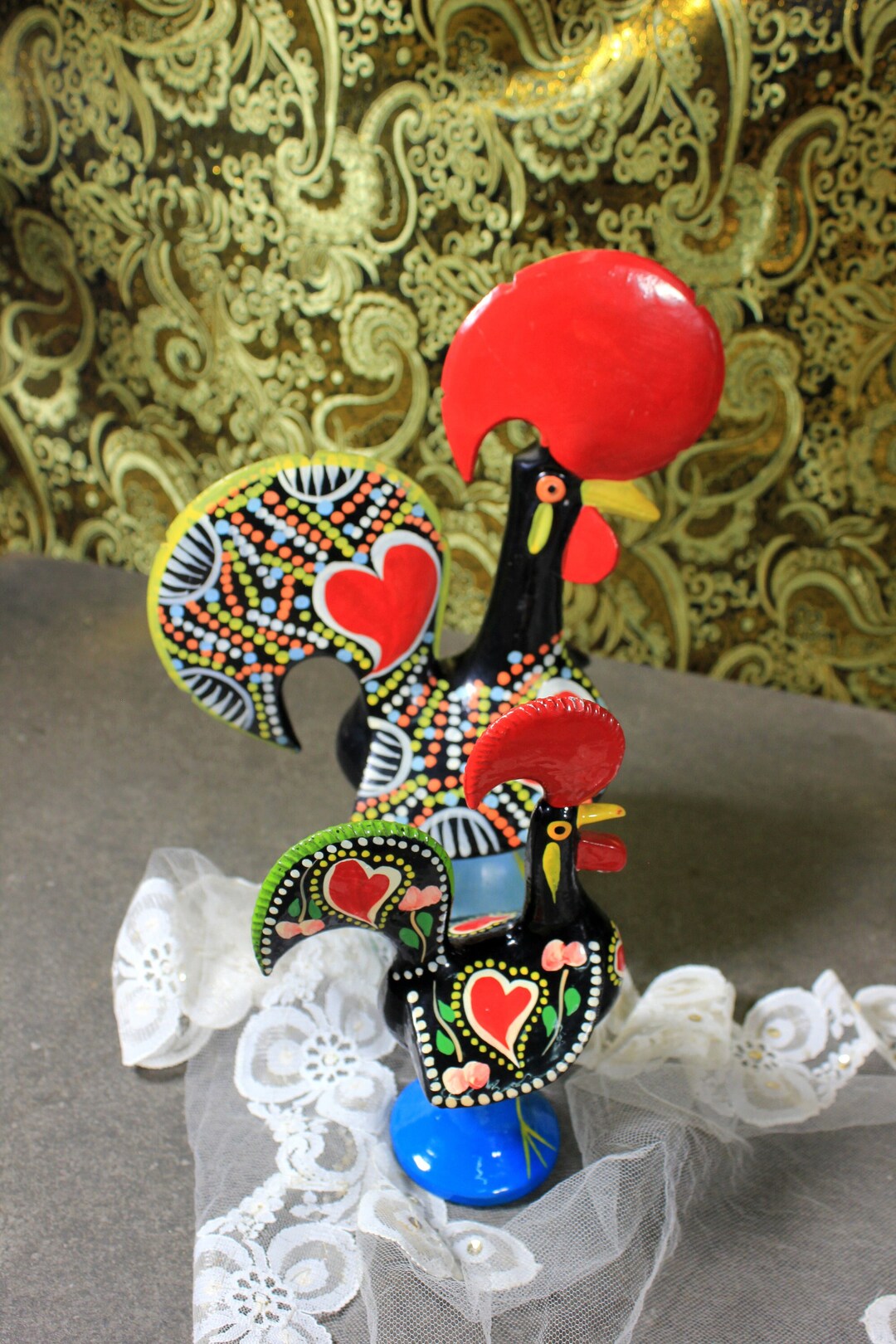 Old Barcelos Roosters, Portugal Rooster Porcelain, Good Luck Charm ...