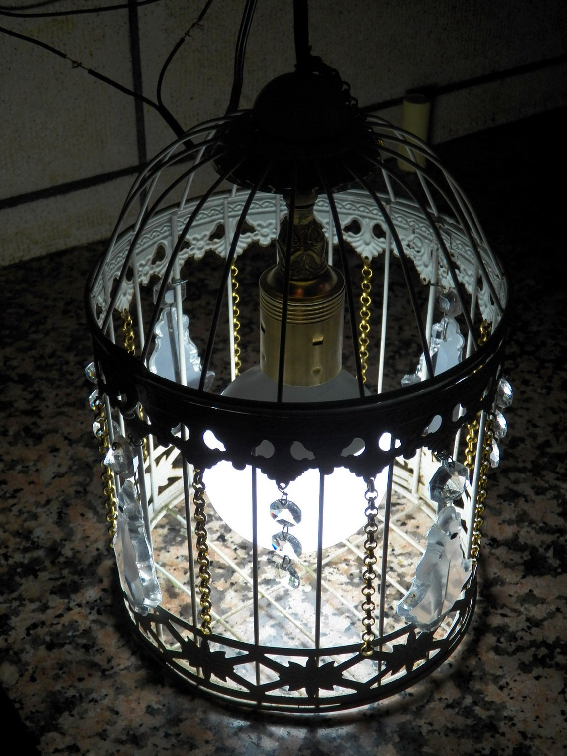 Antique Cage Lamp Cage Lamppost Iron Lamppost Rustic Lamp | Etsy