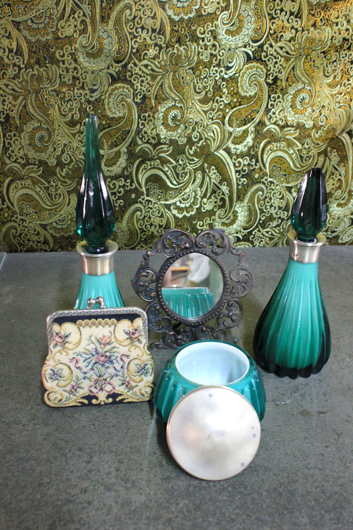 Antique Dressing Table Set Vintage Crystal Art Nouveau - Etsy