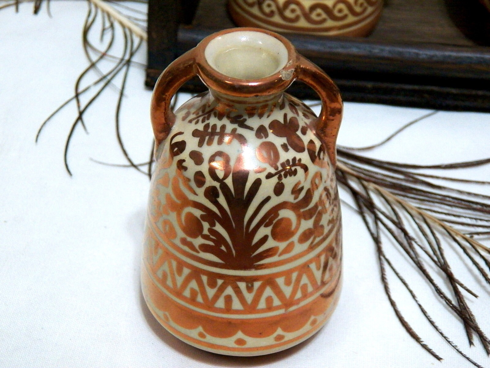 Antique Ceramic Antique Enameled Ceramic Handpainted | Etsy