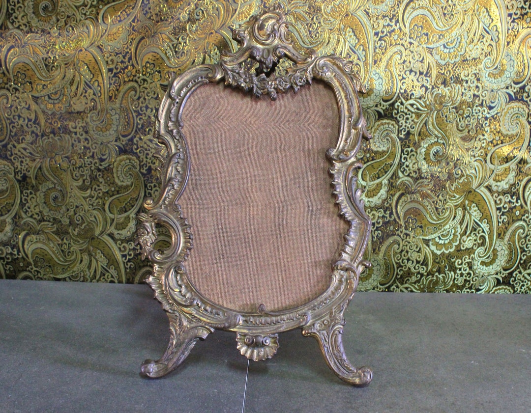 Antique Bronze Photo Frame, Bronze Frame, Desktop Frame, Art Nouveau ...