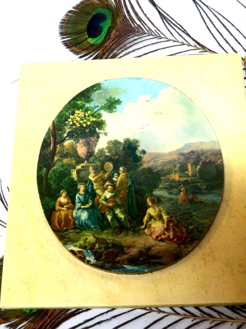 Antique Lithographs, 50's Lithographs, Fragonard Scenes, 2 Fragonard ...