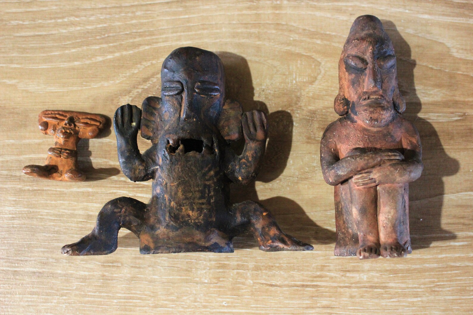 Clay Figures Set Vintage Mayan Figures Set Pre-Columbian | Etsy