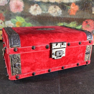 Antique Music Box, Lined Jewelry Box, Jewelry Box With Hardware ...