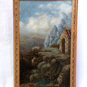 Antique Oil Canvas, Symbolist Landscape 19th, Catalan Painting ...