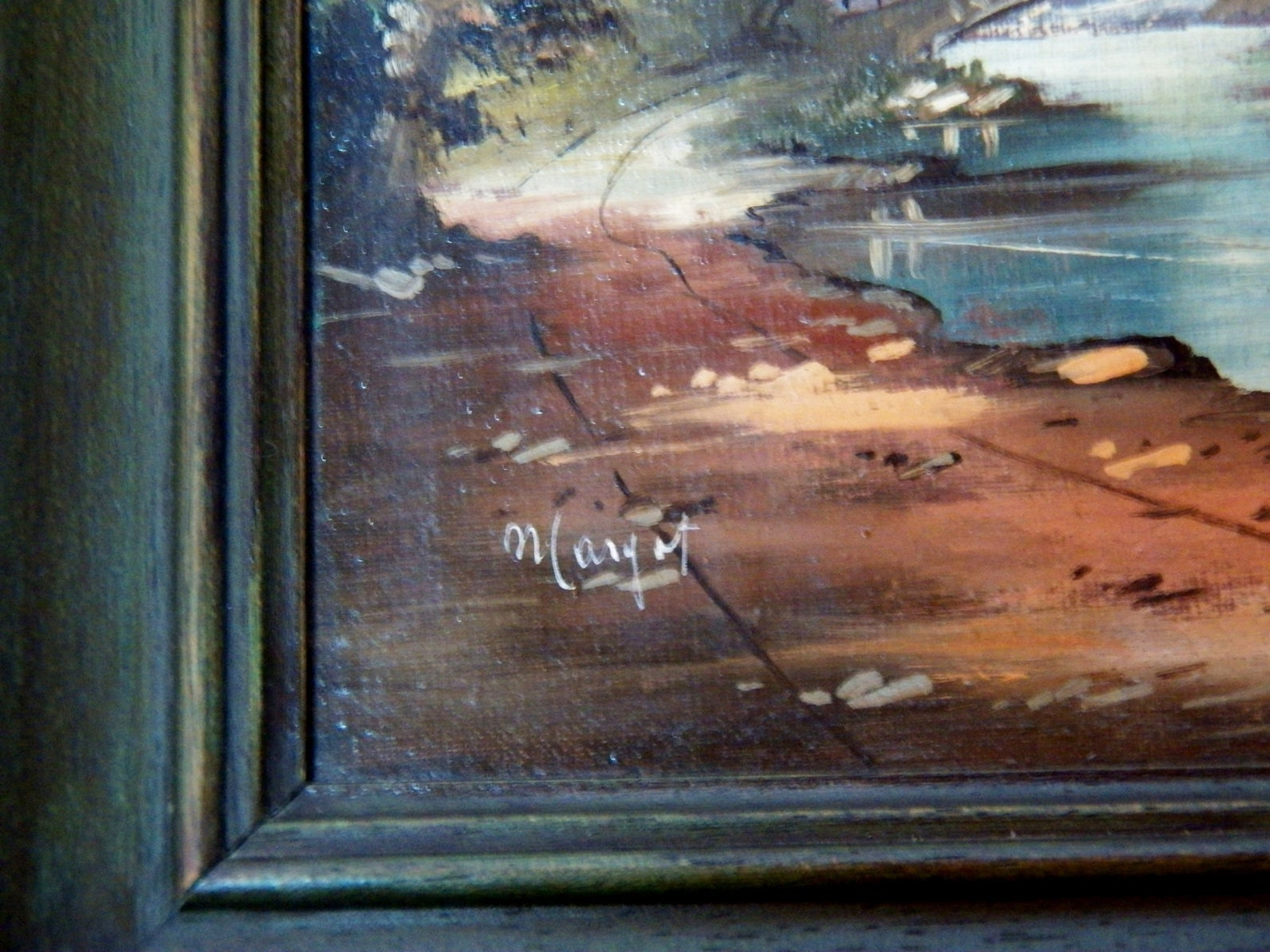Antique Oil Painting, Margot Güntzel, Landscape Austria, German ...