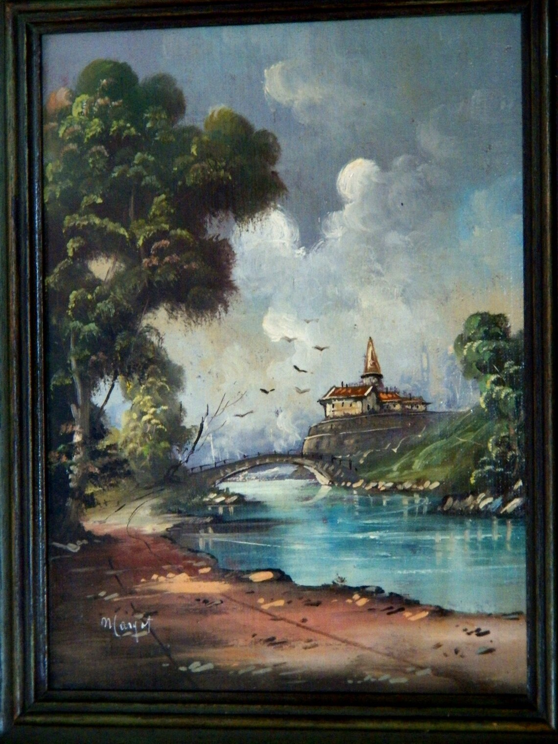 Antique Oil Painting Margot Güntzel Landscape Austria | Etsy