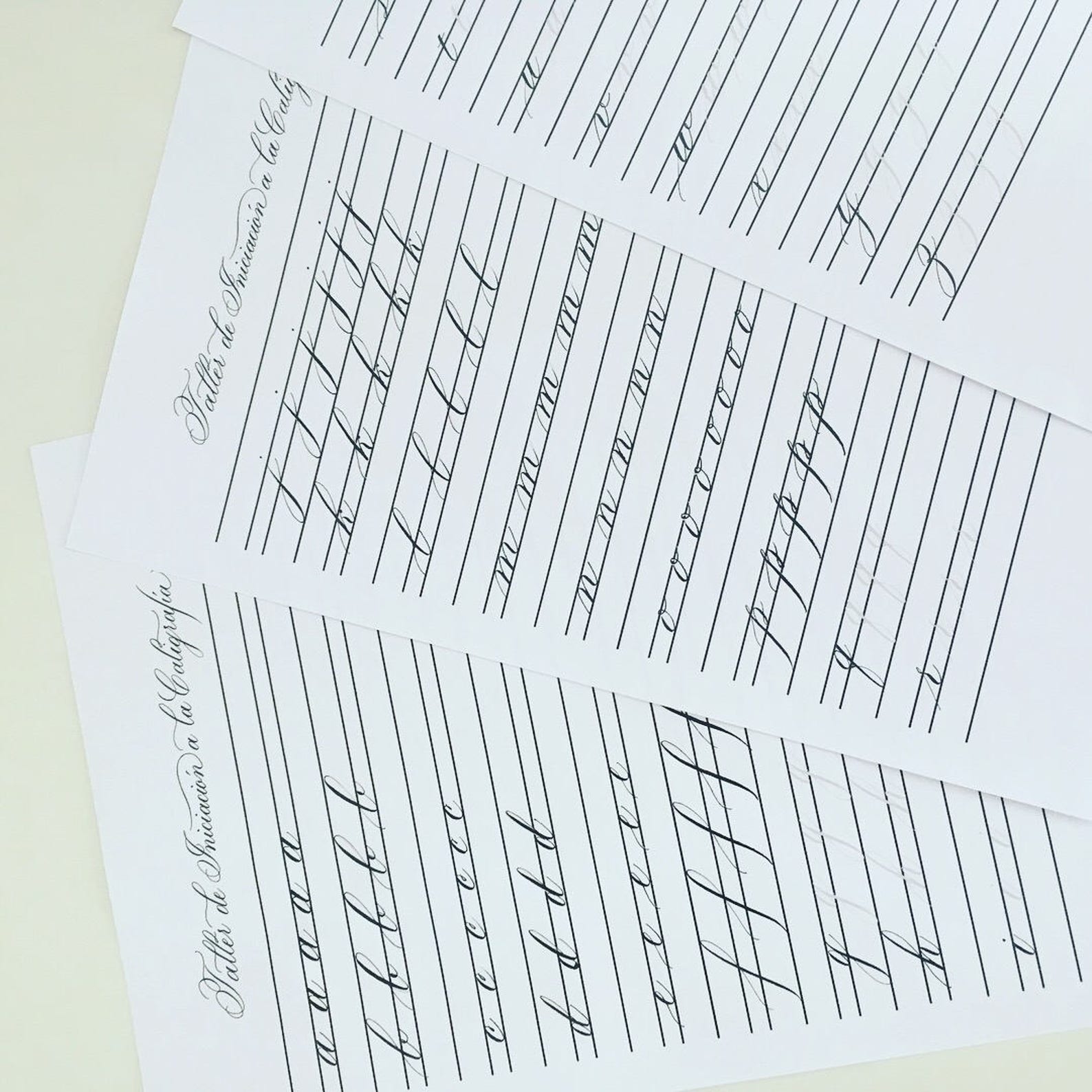 Modern Calligraphy Templates to Print, Calligraphy Guides, Alphabet ...