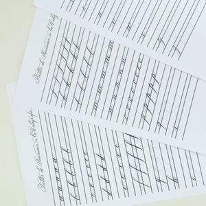 Modern Calligraphy Templates to Print, Calligraphy Guides, Alphabet ...