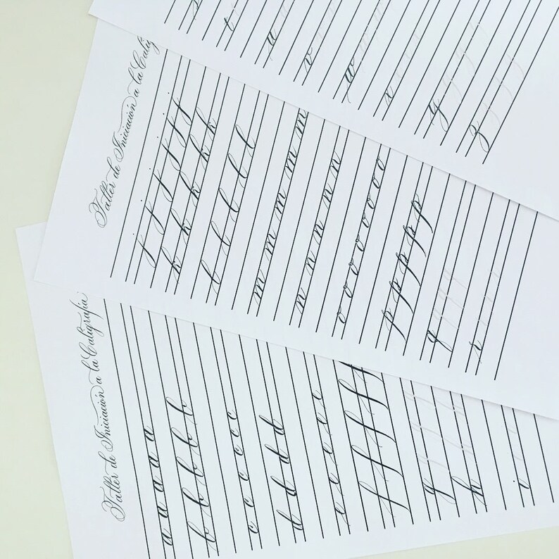 Modern Calligraphy Templates to Print, Calligraphy Guides, Alphabet ...