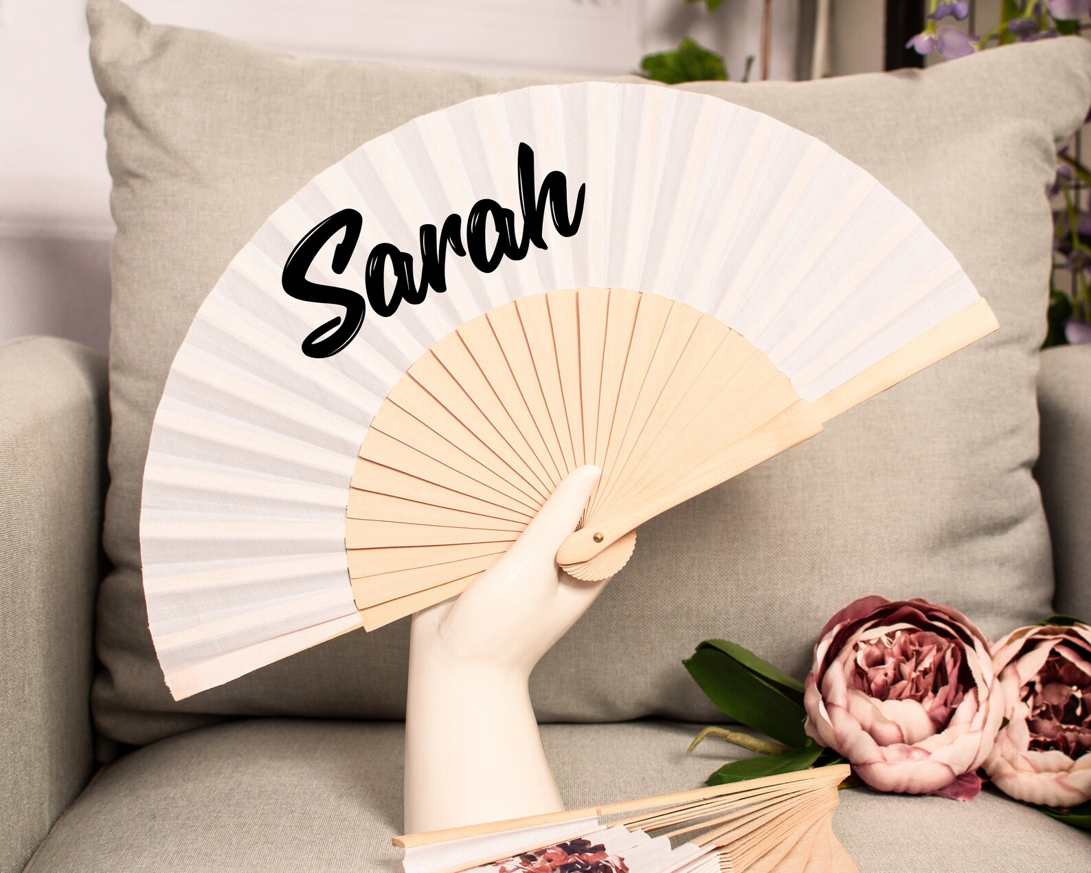 Customized Hand Fan for Brides With Strawberries, Bridemaid Proposal ...