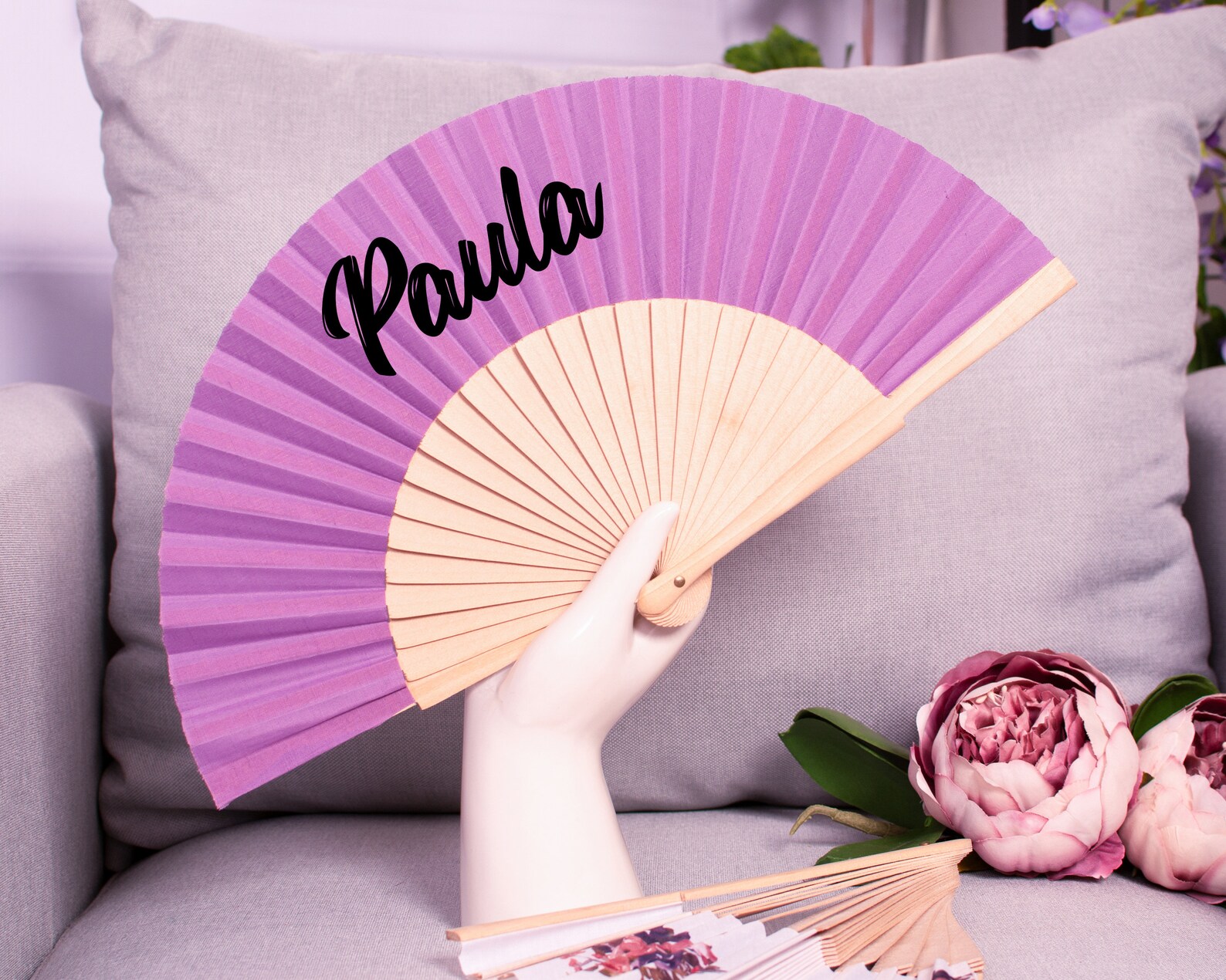 Customized Hand Fan for Brides With Strawberries Bridemaid - Etsy