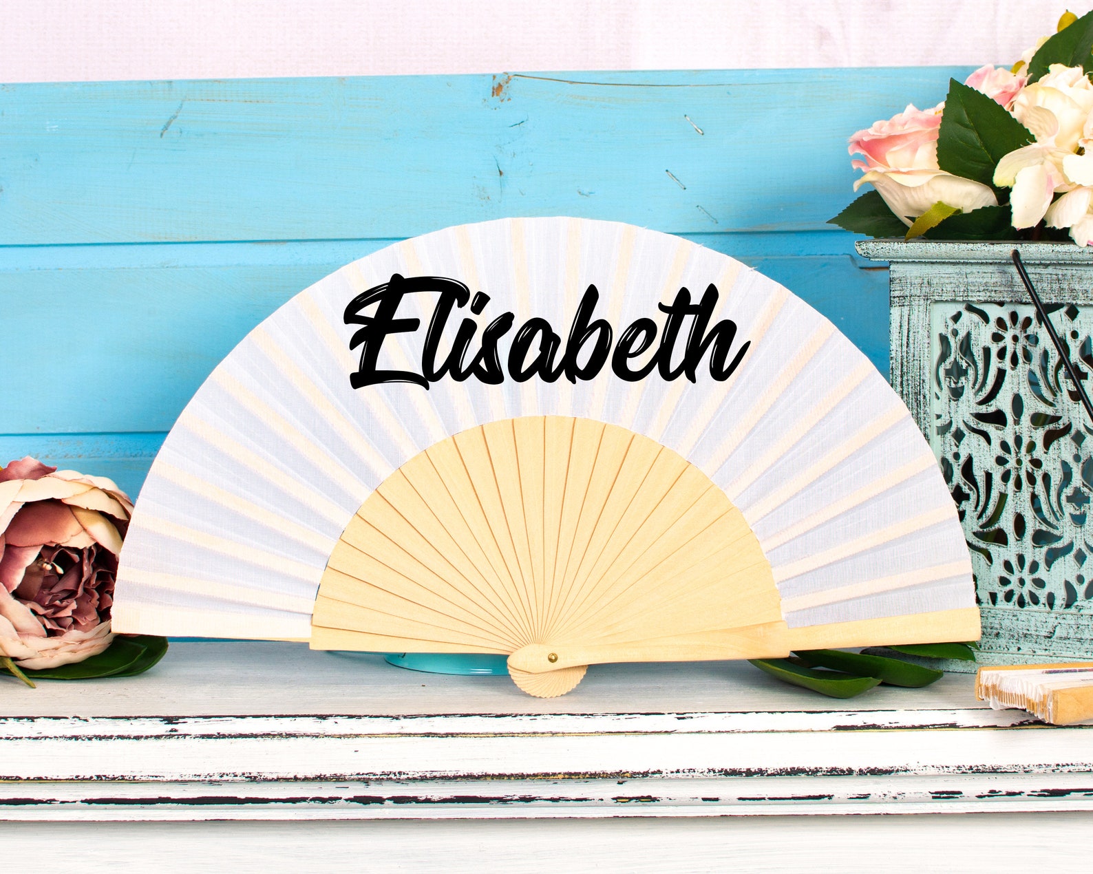 Customized Hand Fan for Brides With Strawberries Bridemaid - Etsy