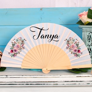 Customized Hand Fan for Brides With Strawberries, Bridemaid Proposal ...