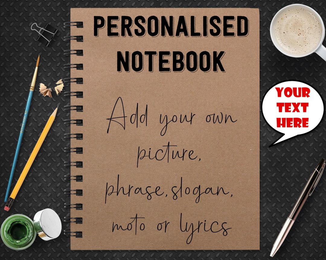 Personalised Notebook, Cute Custom Journal in A5 or A6 Format With Your ...