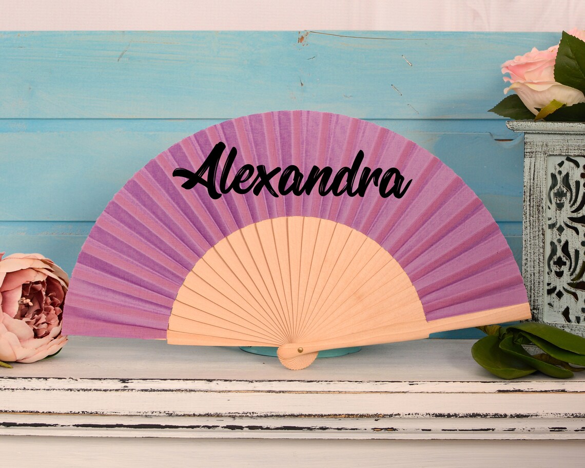 Customized Hand Fan for Brides With Strawberries Bridemaid - Etsy