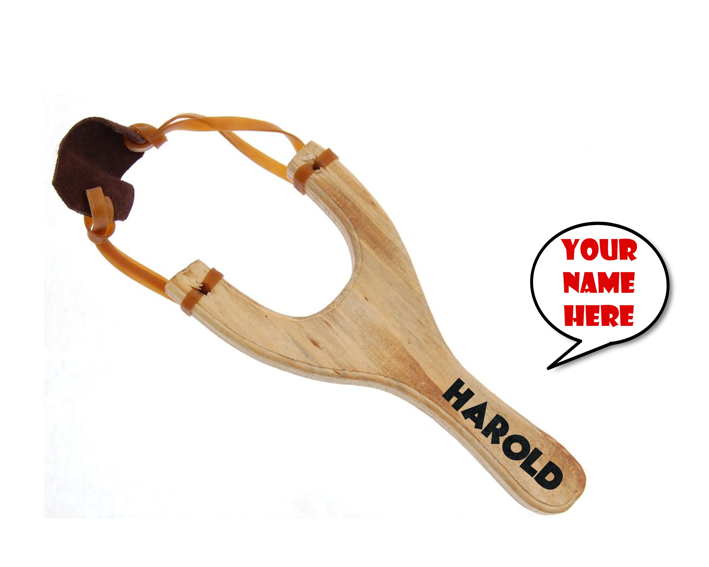 Customized Wooden Slingshot 17.5 Cm , Slingshot, Wood Slingshot, Gift ...