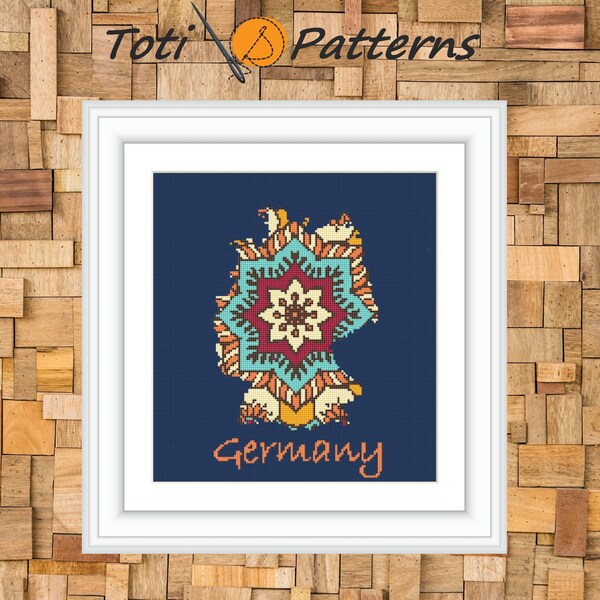 Map of Germany Cross Stitch - Etsy