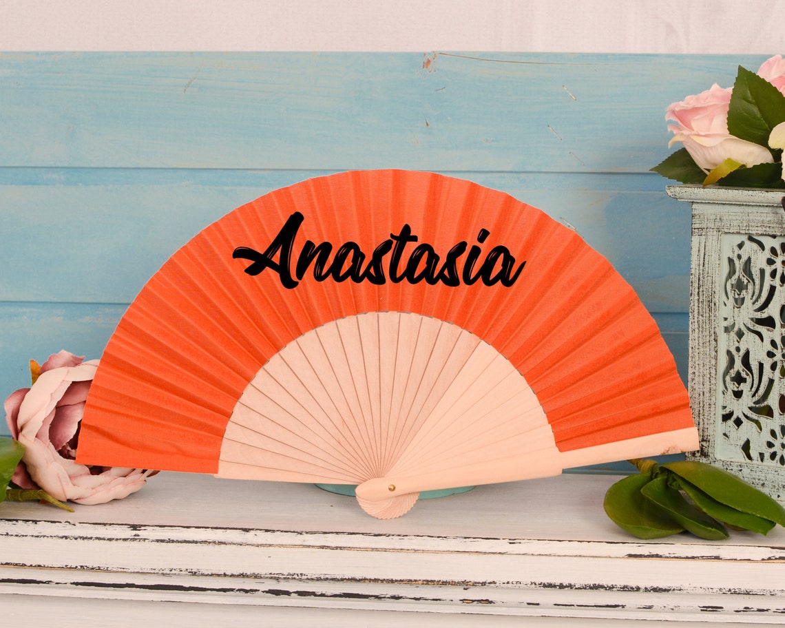 Customized Hand Fan for Brides With Strawberries Bridemaid - Etsy