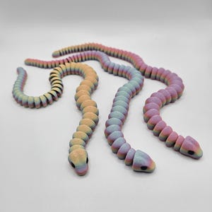 Rainbow Snake | 3D Printed Articulating Flexi Fidget - Etsy