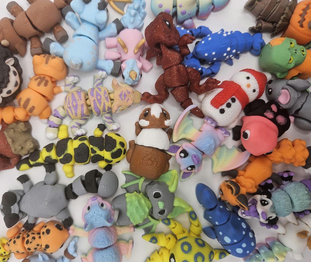 Pocket Pet Add Ons | 1.25-2 Inches | 3D Printed Articulating Flexi ...