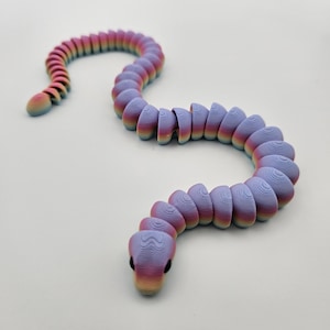 Rainbow Snake | 3D Printed Articulating Flexi Fidget - Etsy