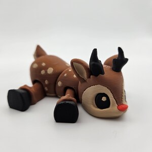Reindeer | 3D Printed Articulating Flexi Fidget - Etsy