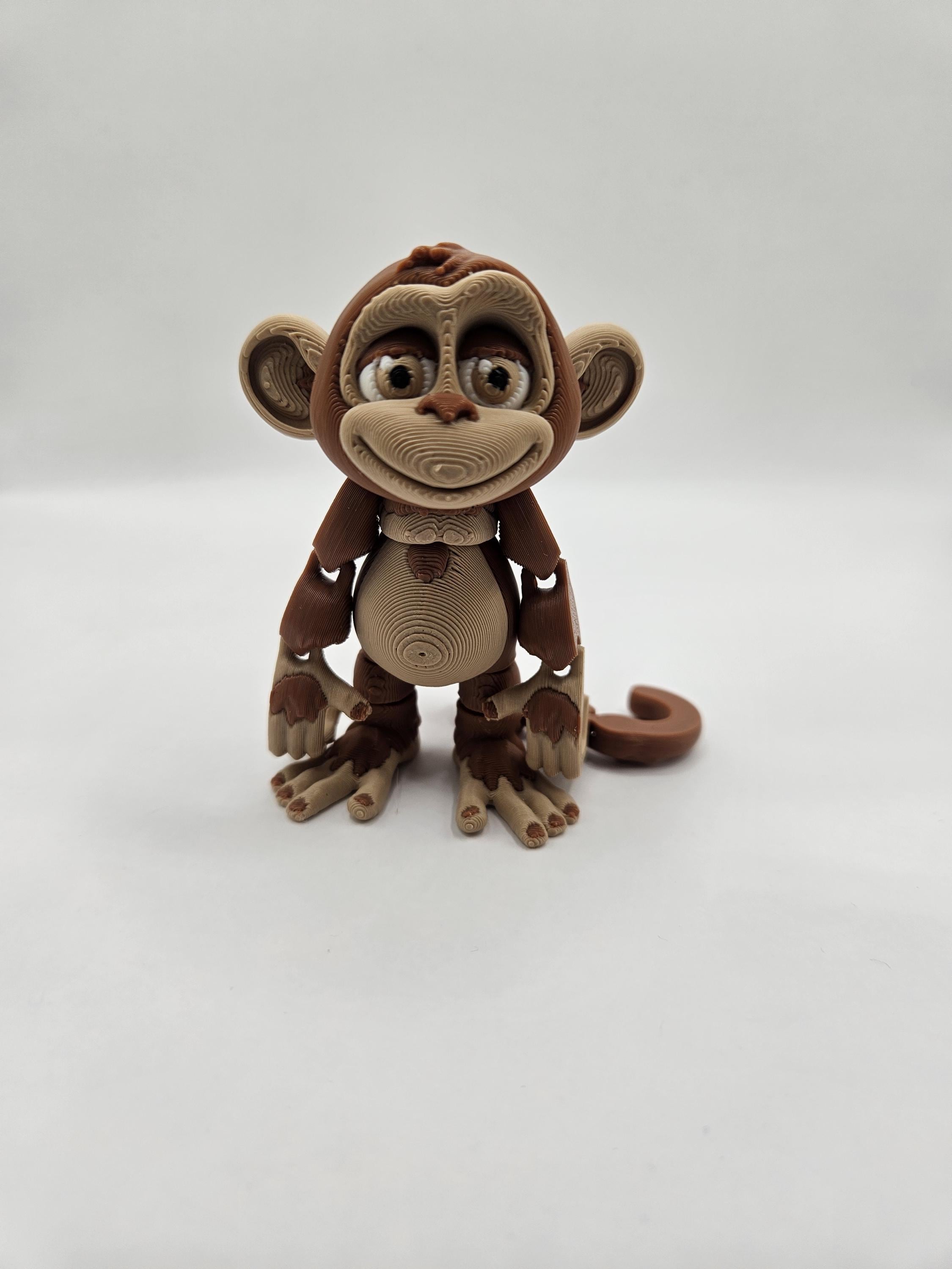 Monkey | 3D Printed Articulating Flexi Fidget - Etsy