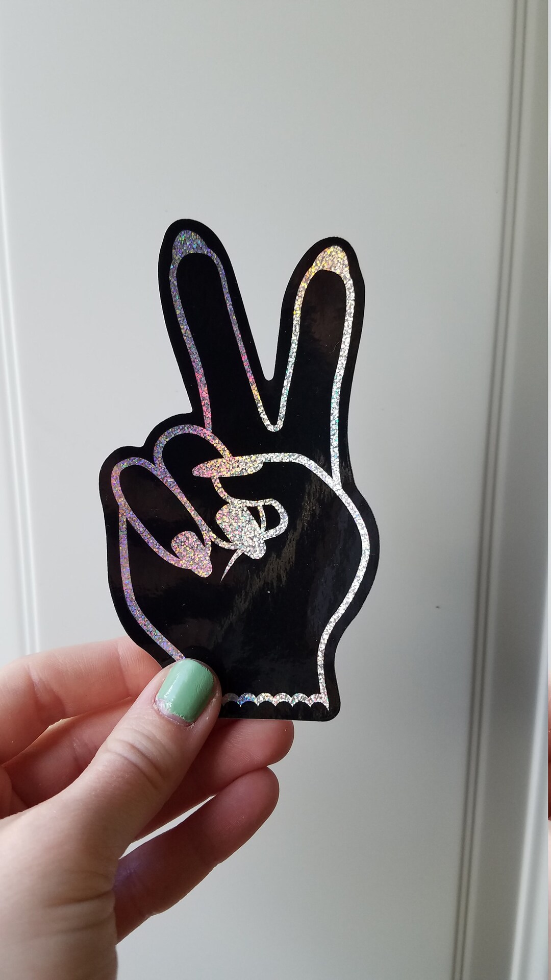 Holographic Pixie Dust Vinyl Peace Sign Stickers - Etsy