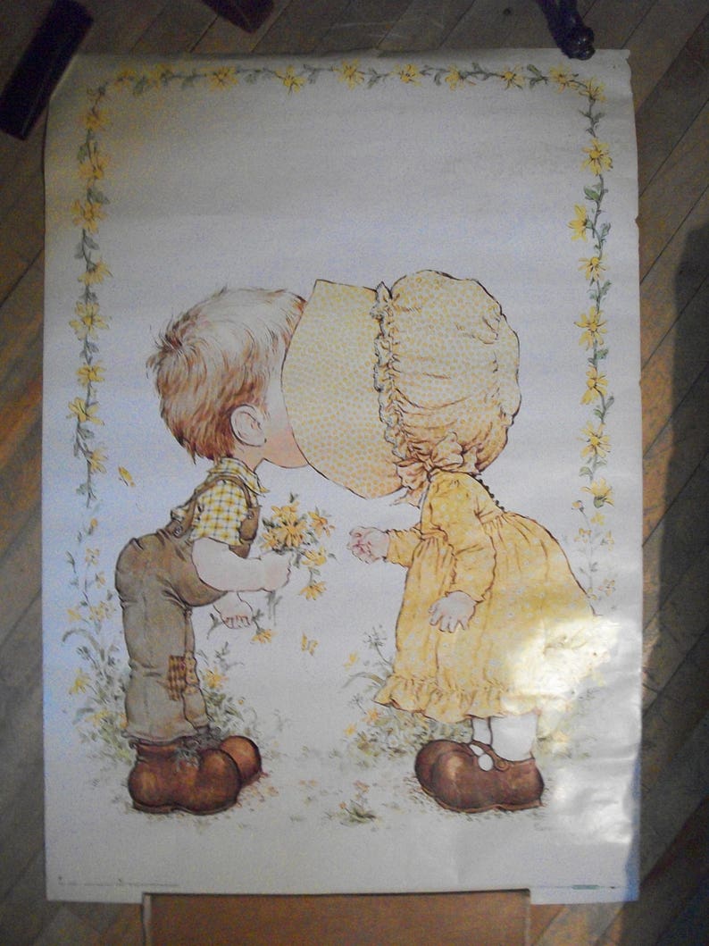 Unusual Vintage Sarah Kay Poster Six Fingers Child Poster, Vintage Use ...