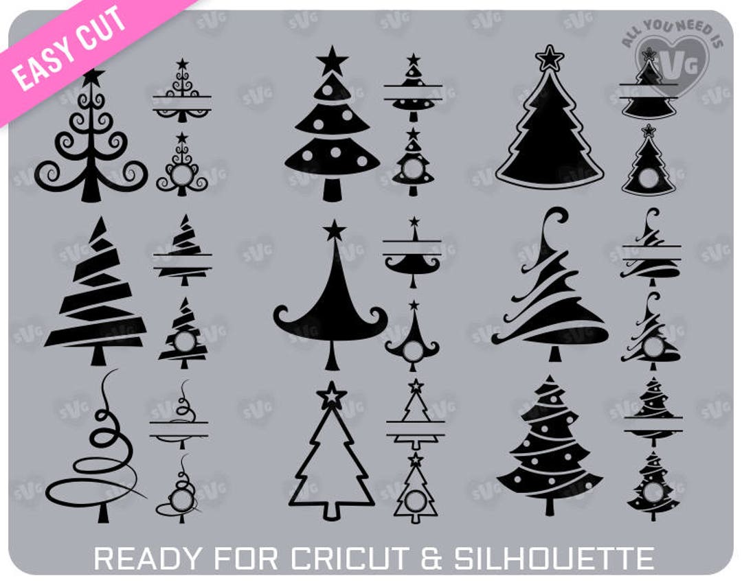 Christmas Tree SVG COLLECTION Svg - Bundle for Cutting Machines (cricut ...
