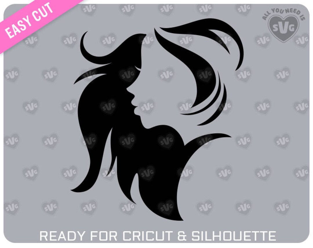SVG WOMAN FACE Svg for Cutting Machines (cricut, Silhouette, Scanncut ...