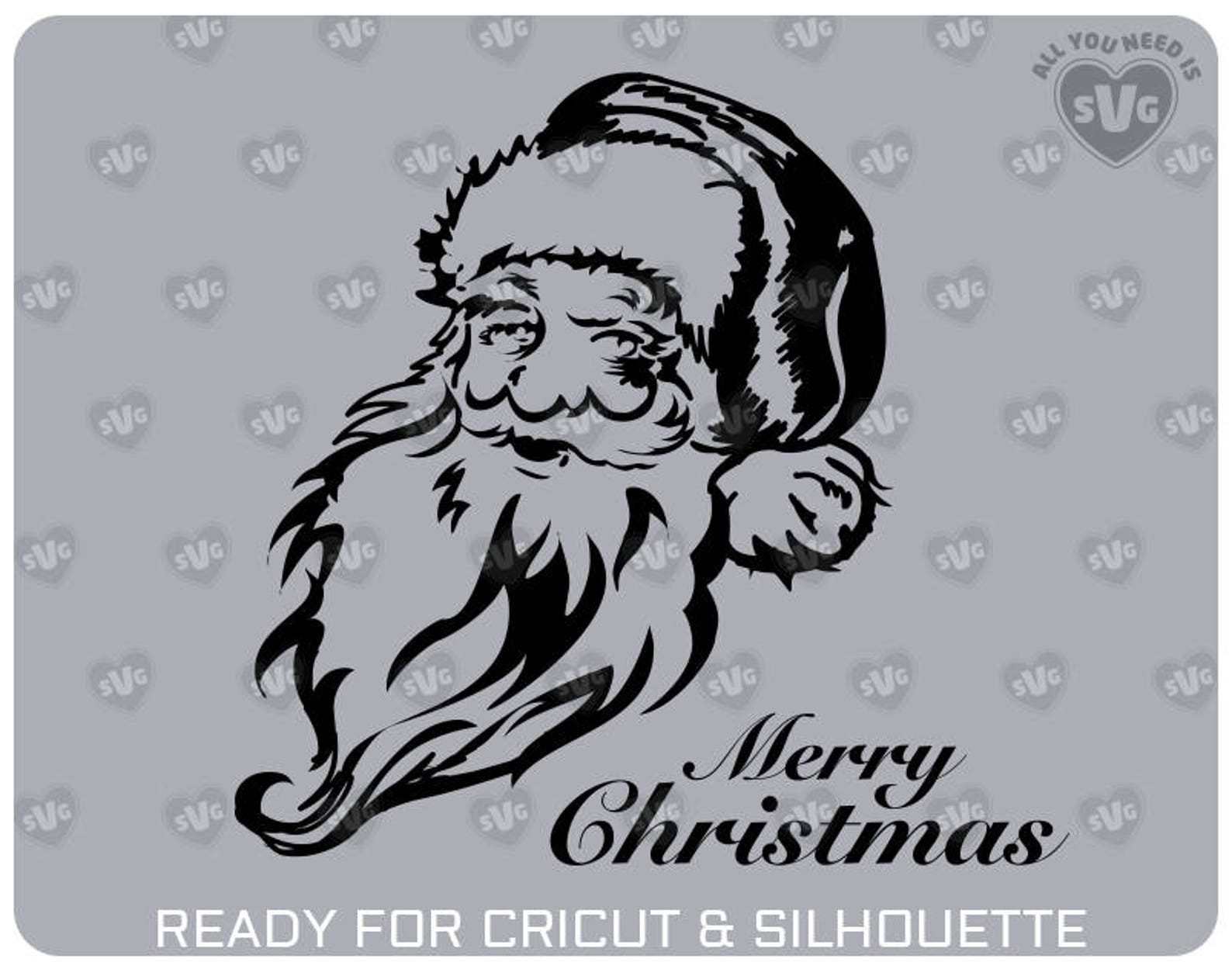 SVG SANTA SVG - Bundle for Cutting Machines (cricut, Silhouette ...