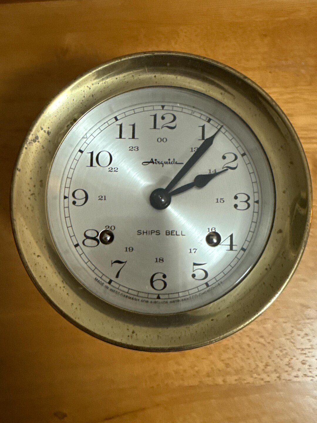 Airguide Ships Bell Nautical Clock in Brass Case Germany Movement - Etsy