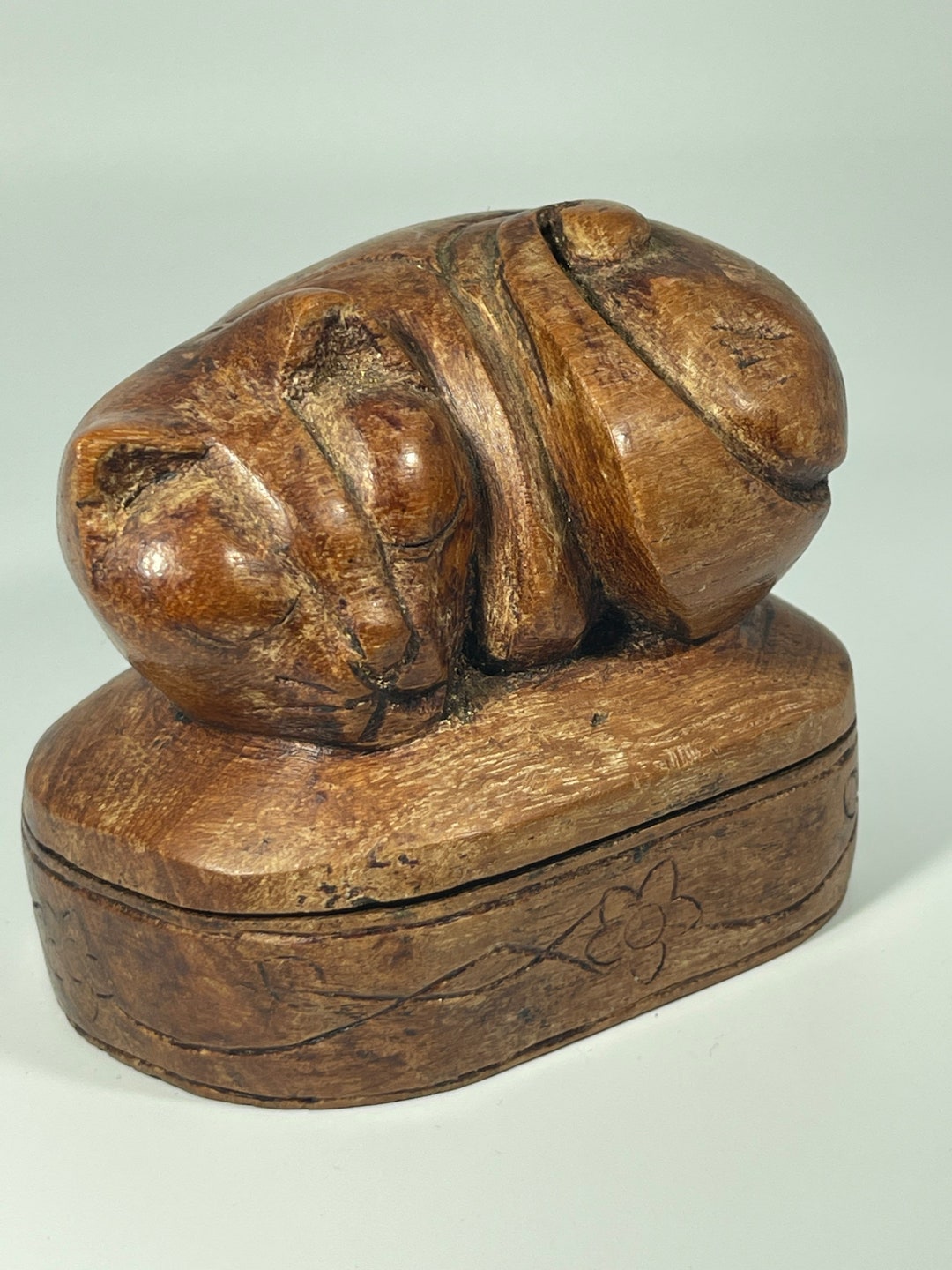 Handmade Wooden Trinket Box Cat Style - Etsy Hong Kong