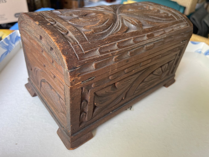 Vintage Handmade Wooden Chest Box - Etsy