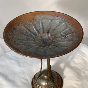 Vintage Handmade Decorative High Foot Copper Plate - Etsy