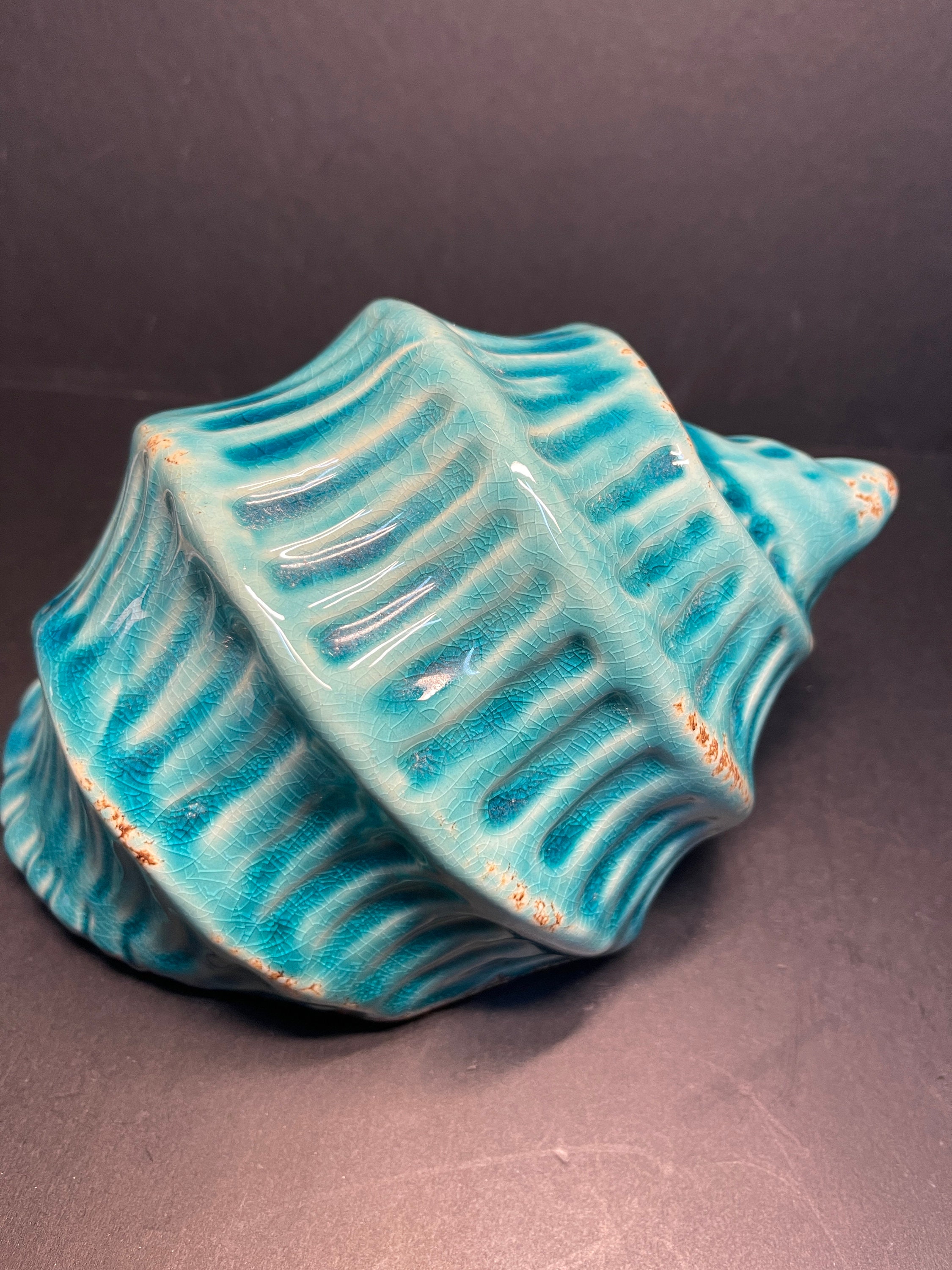 Handmade Green Sea Shell Form Ceramic Decorative Item - Etsy