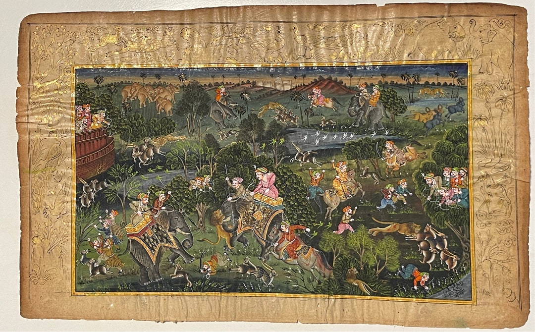 Hand Painted Indian Miniature - Etsy