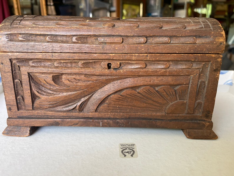 Vintage Handmade Wooden Chest Box - Etsy