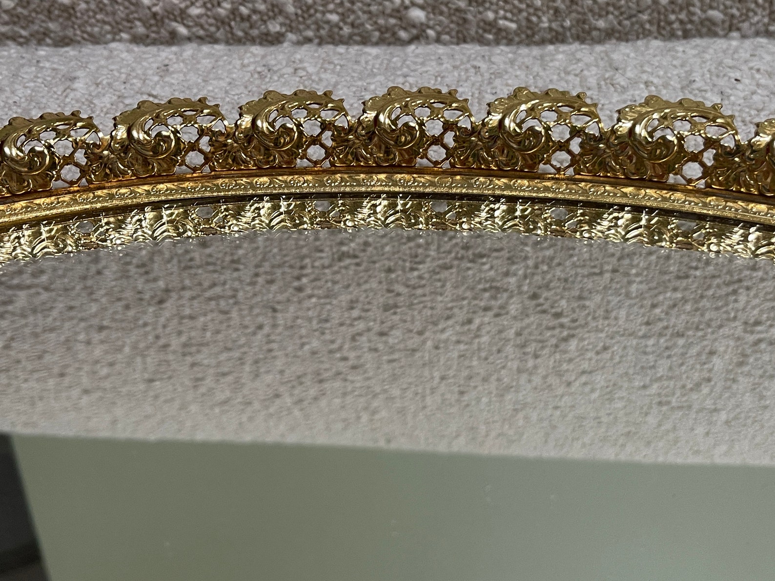 Vintage Filigree Large Vanity Mirror Tray - Etsy