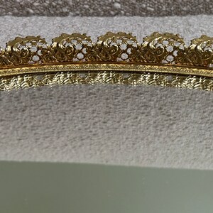 Vintage Filigree Large Vanity Mirror Tray - Etsy