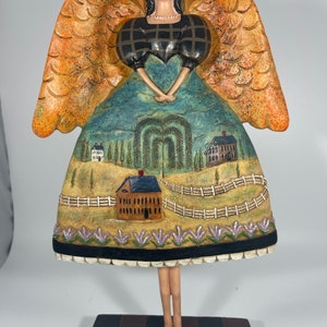 David Harden Folk Art Angel Country Landscape - Etsy