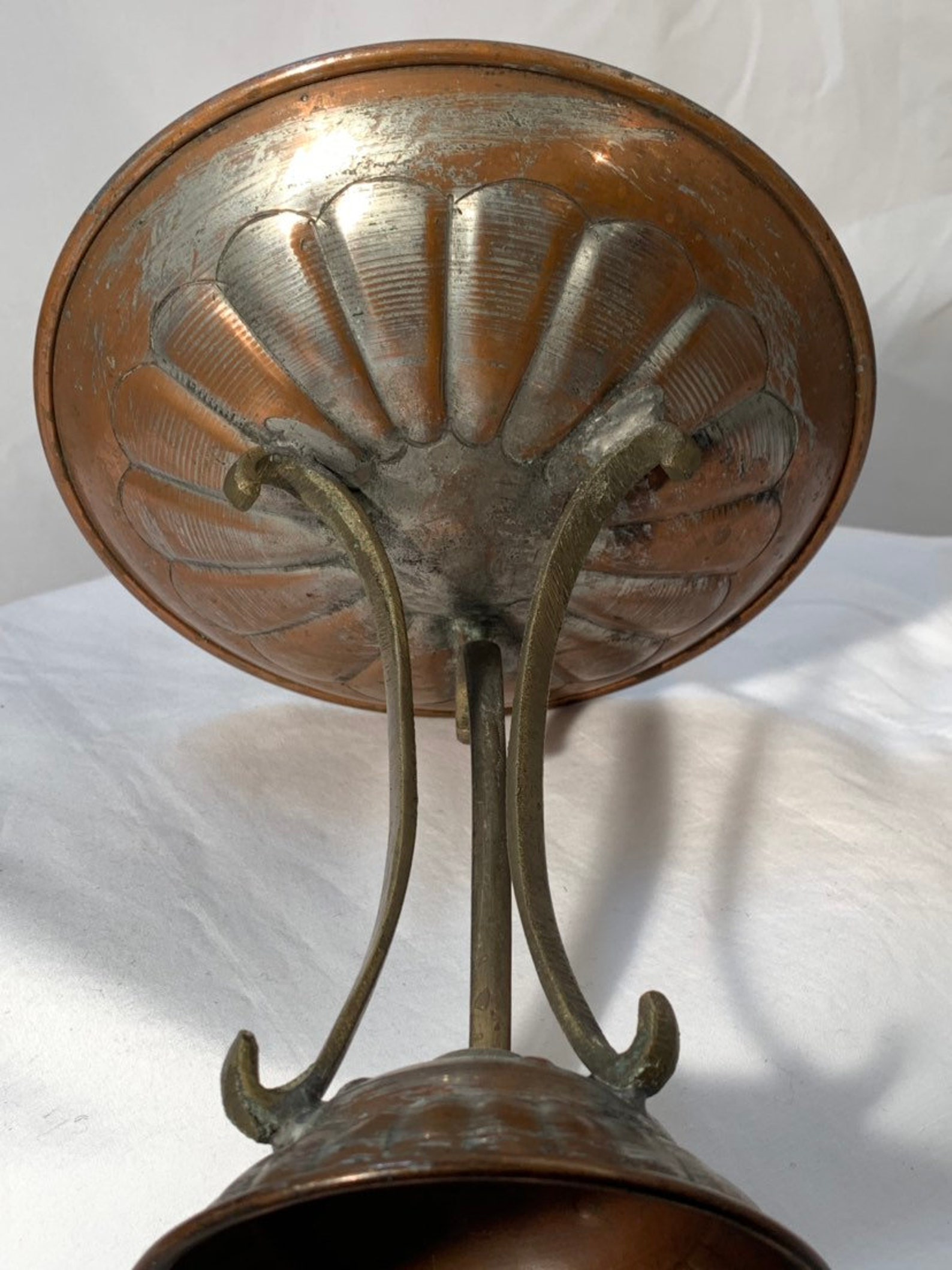 Vintage Handmade Decorative High Foot Copper Plate - Etsy