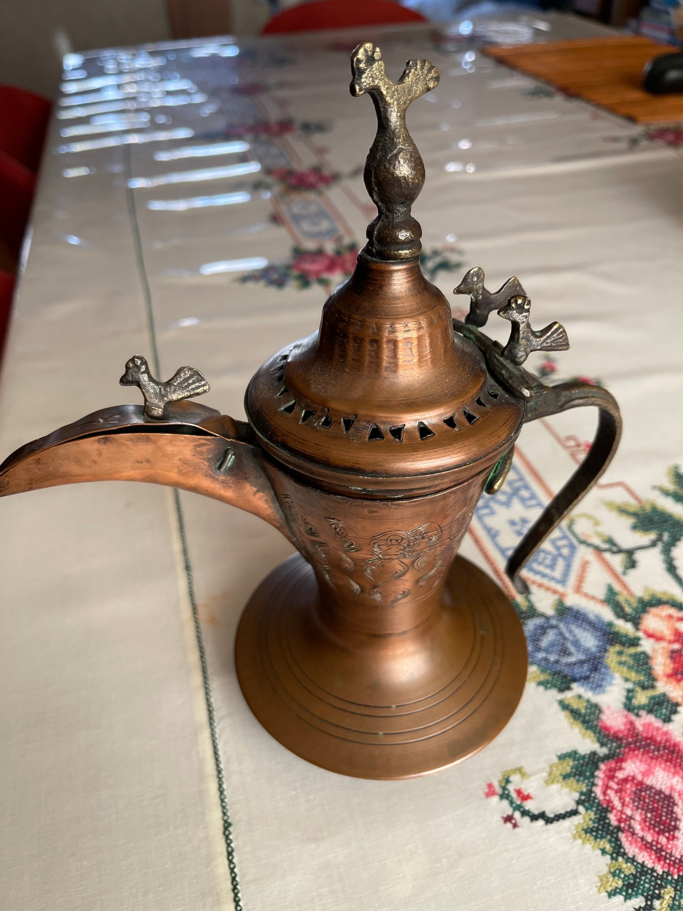 Vintage Middle Eastern Handmade Brass Coffee Maker Dallah 9 - Etsy