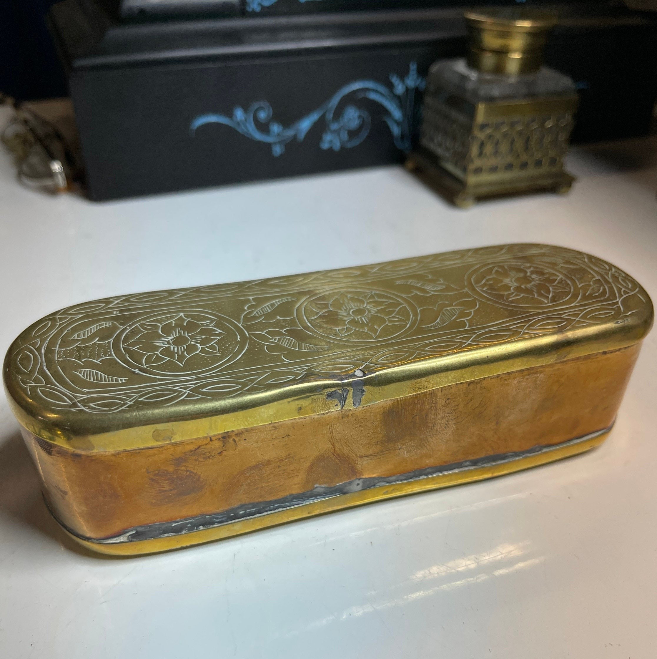 19th Century Dutch Brass & Copper Tobacco Box 12k - Etsy Australia