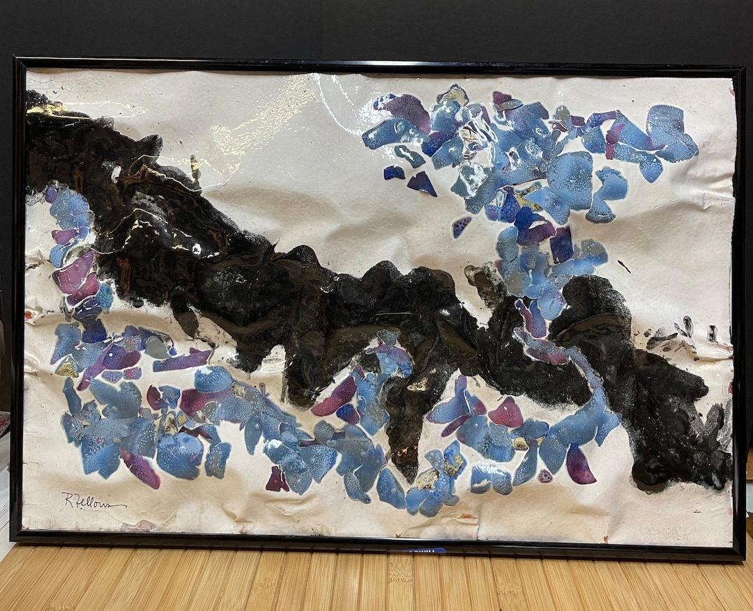 Enamel Painting Art on Copper With Frame Signed by Artist - Etsy